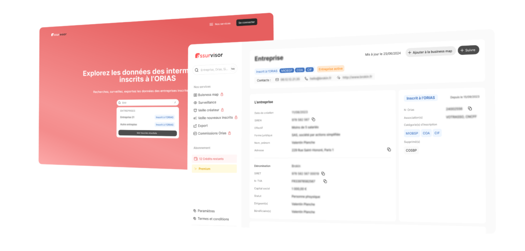 Toutes l'information des intermédiaires en assurance, banque & finance